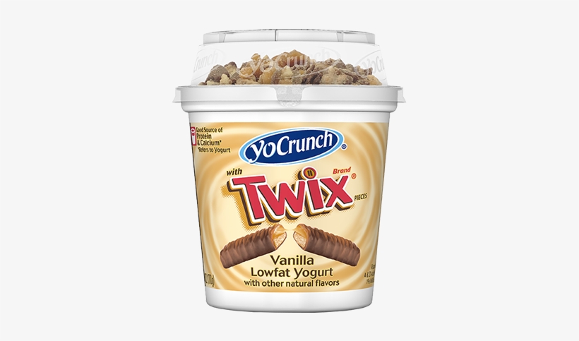 Yocrunch Vanilla Lowfat Yogurt With Twix Pieces - Dannon Strawberry ...