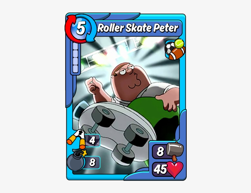 Download Roller Skate Peter - Animation Throwdown Stewie | Transparent ...
