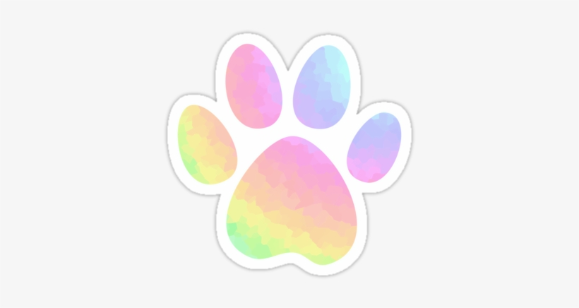 Beautiful Graphic Image Of Dog Paw Filled With Pastel - Pastel Pink Dog ...