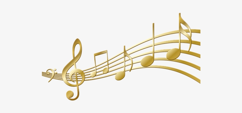 Download Scores Staff Treble Clef Gold Note Staff T - Gold Music Notes ...