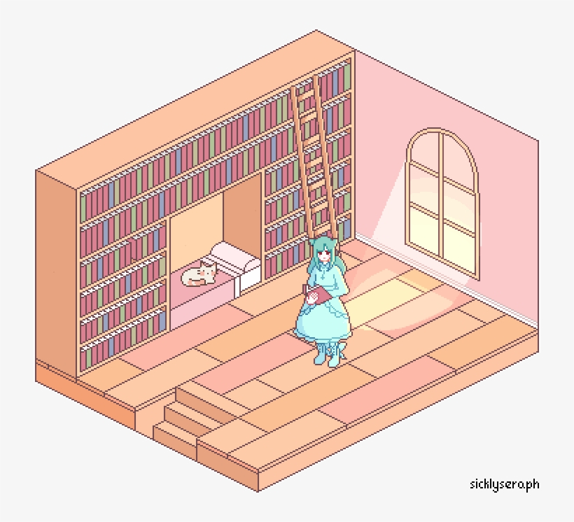 Library Pixel Art 724 666px - Library Pixel Art PNG Image | Transparent ...