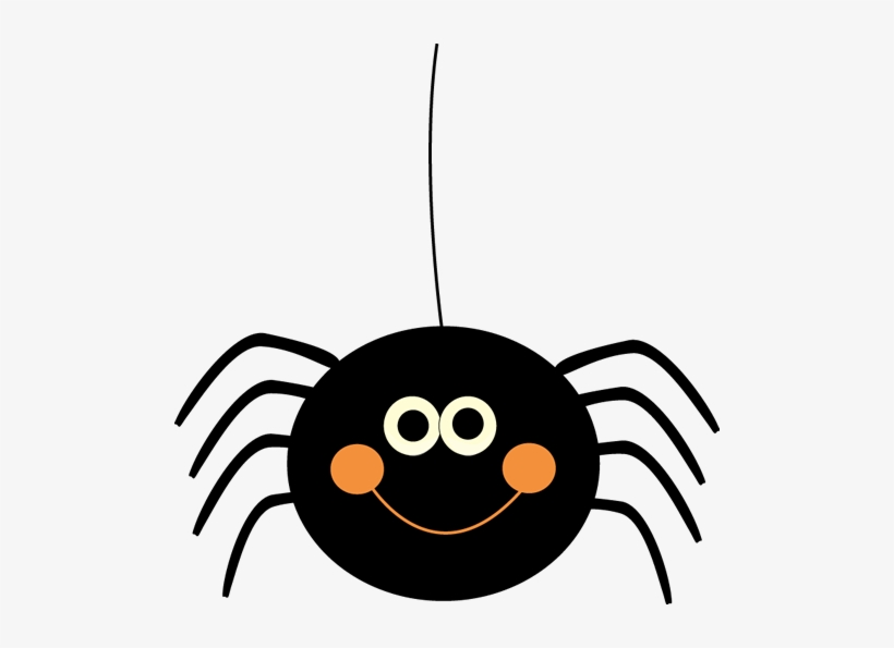 Cute Hanging Halloween Spider Clip Art - Cute Halloween Clip Art PNG ...