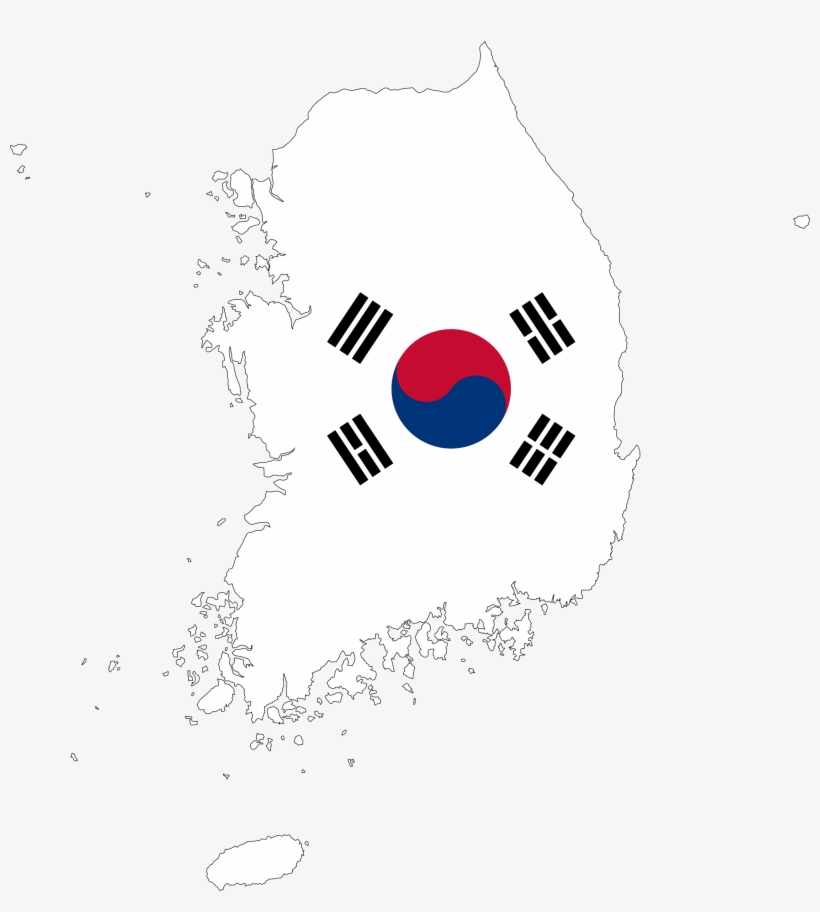 South Korea Map Flag With Stroke Icons Png Free Png PNG Image ...