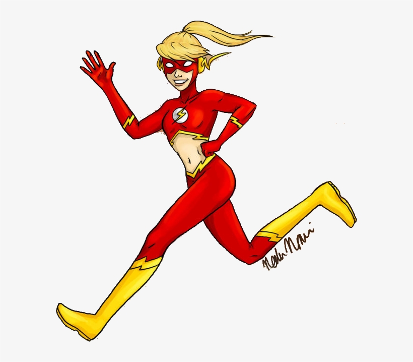 The Flash Girl - Flash Girl Superhero PNG Image | Transparent PNG Free ...