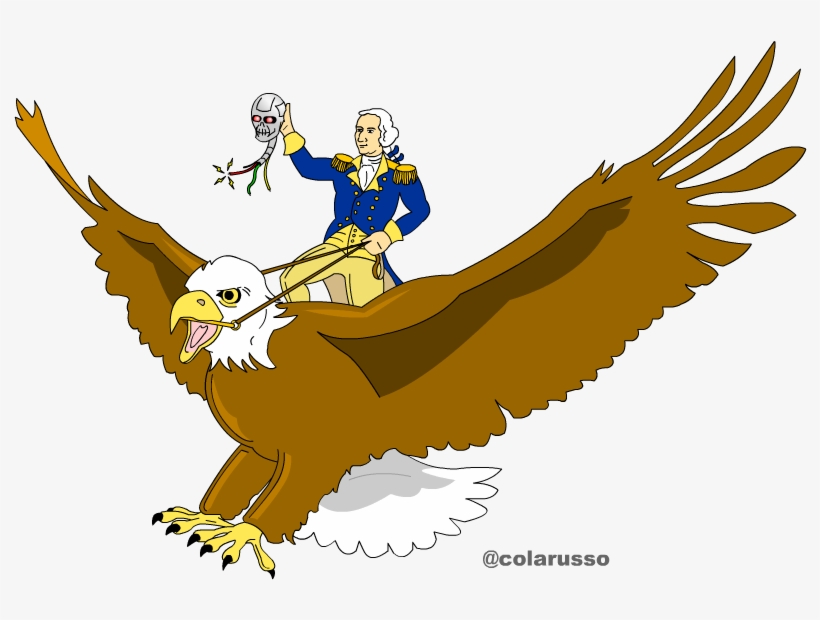 George Washington Riding Atop A Bald Eagle - George Washington Riding ...