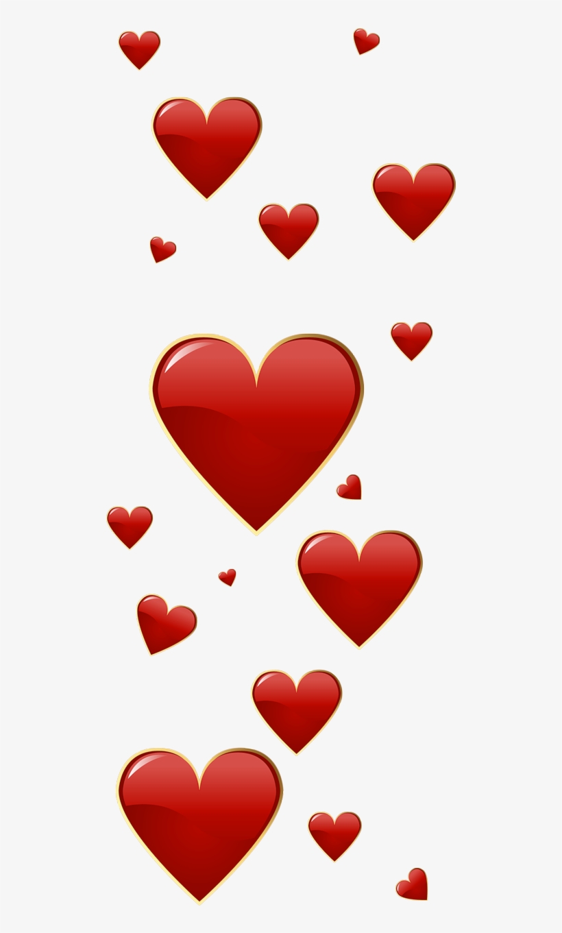 Valentine's Day Red Hearts Clip Art Valentines Day - Red Hearts Png PNG ...