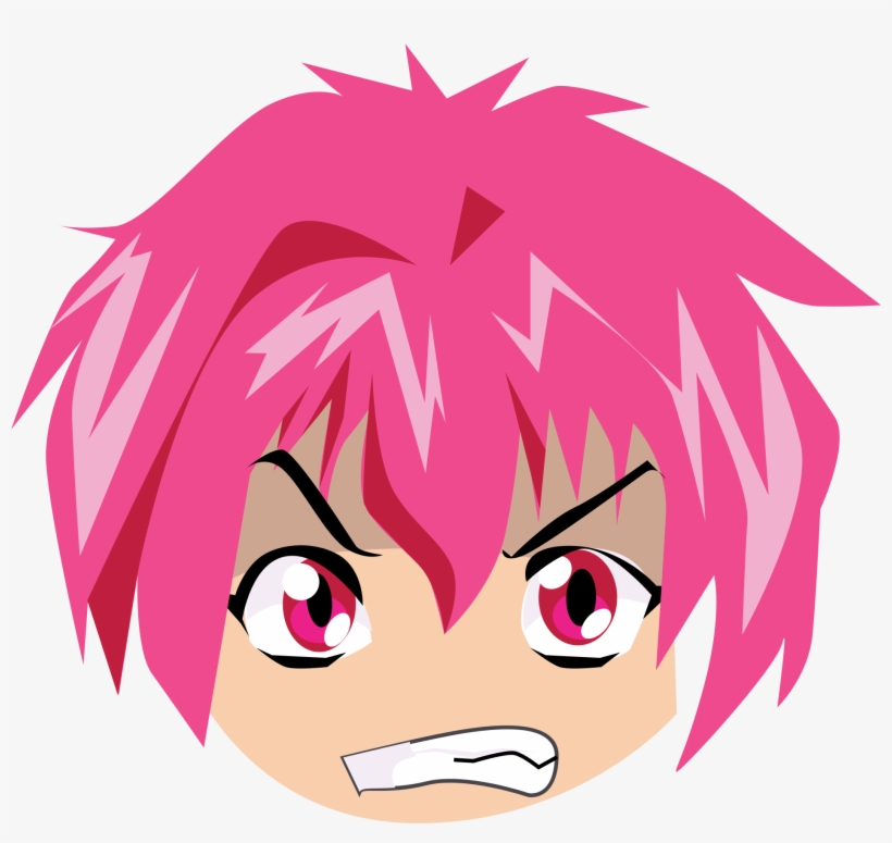 This Free Icons Png Design Of Angry Manga Face PNG Image | Transparent ...