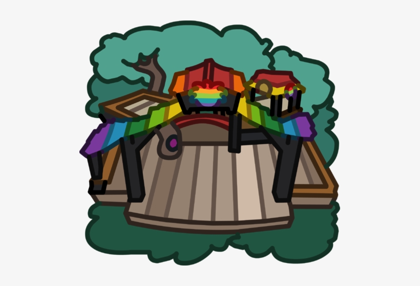Download Rainbow Puffle Tree House Icon - Iglu Casa De Arbol De Puffles ...
