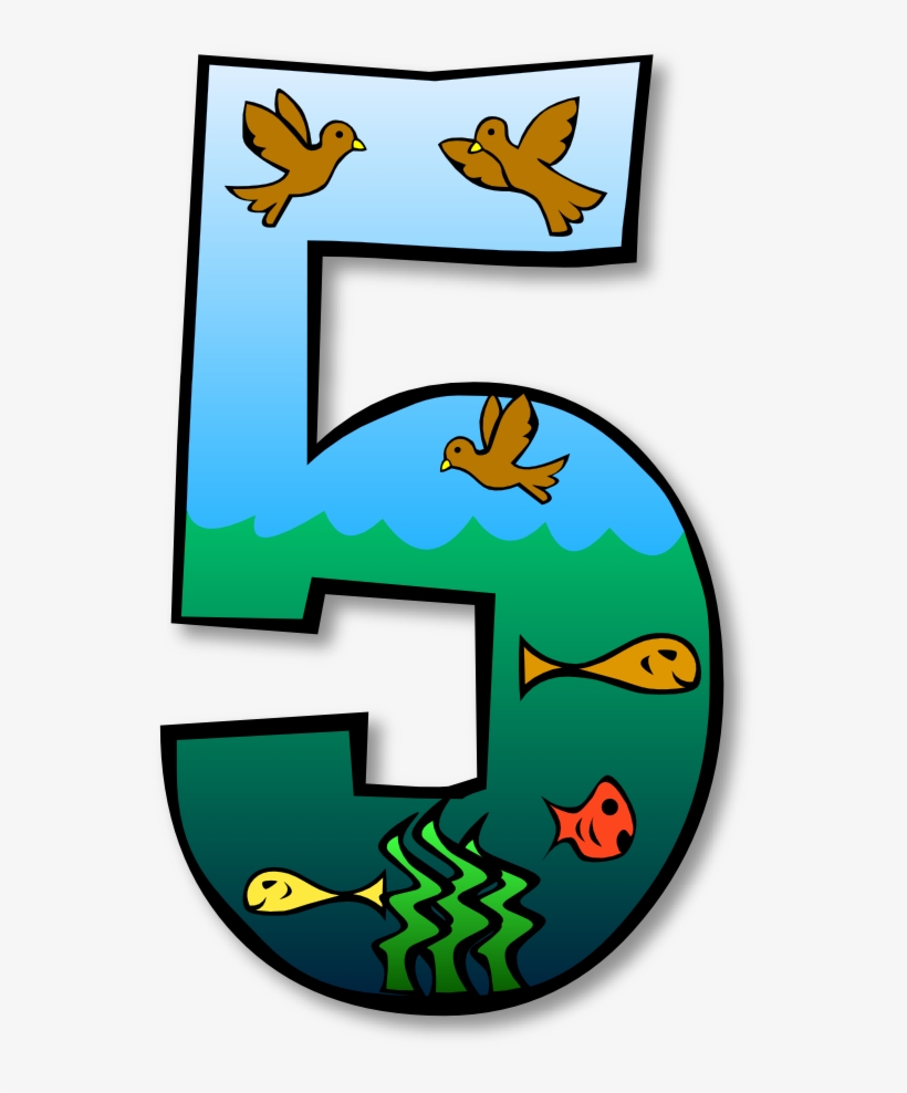 Creation Day 5 Number Ge 1 Linkedin Background 555px - 5 Clipart PNG ...