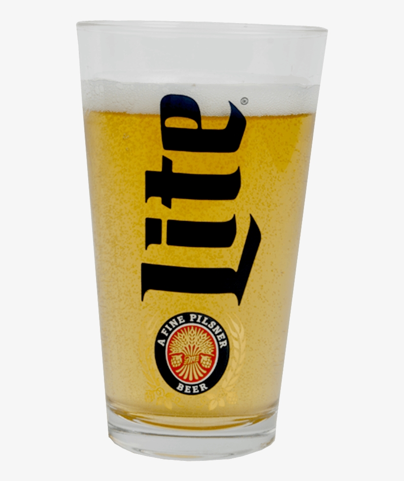 Miller Lite Pint Glass - Miller Lite Beer - 24 Fl Oz Can PNG Image ...