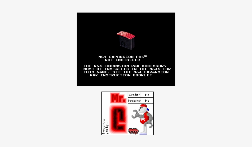 N64 Expansion Pak Not Installed - Donkey Kong 64 No Expansion Pak PNG ...