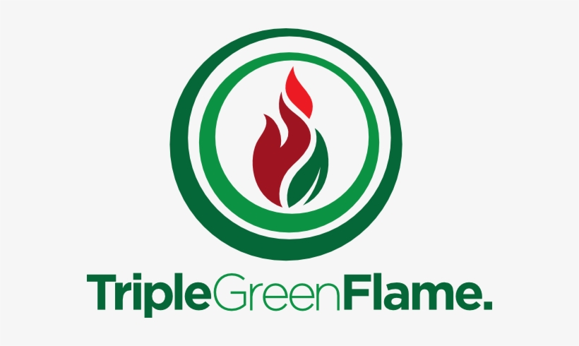 Download Triple Green Flame Logo - Companies Have A Flame Logo ...