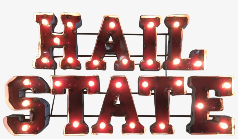 Download Mississippi State "hail State" Lighted Recycled Metal ...