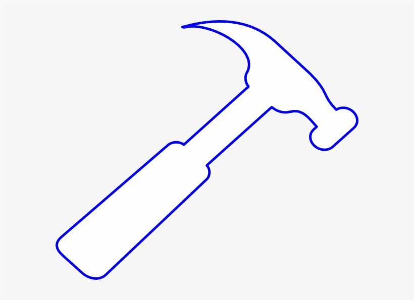 Blue Outline Hammer Svg Clip Arts 600 X 515 Px PNG Image | Transparent ...