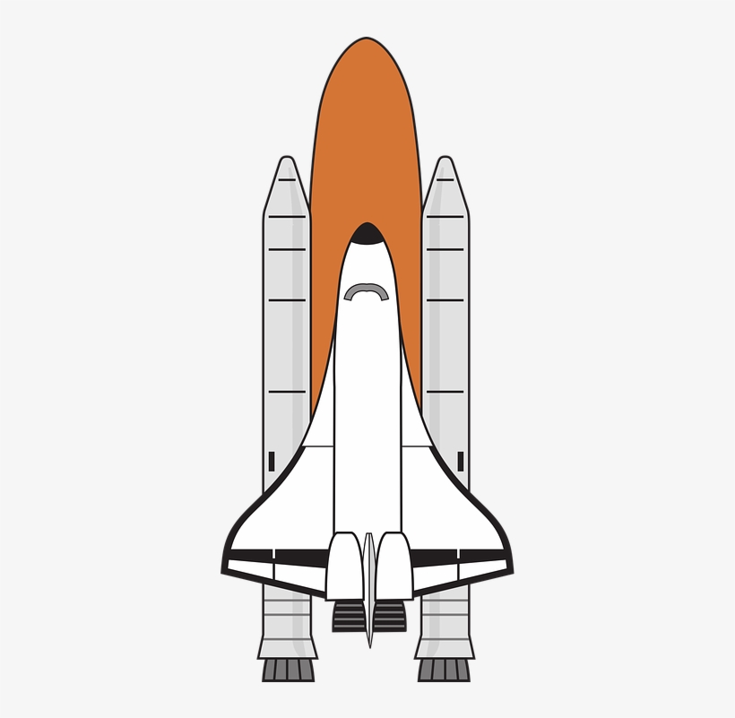 Free Vector Graphic - Space Shuttle Black And White PNG Image ...