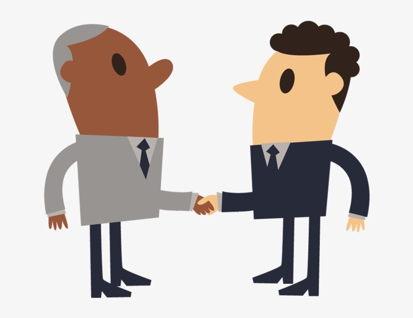 Simple Cartoon Of Businessman Shaking Hands 1designshop - Cliente ...