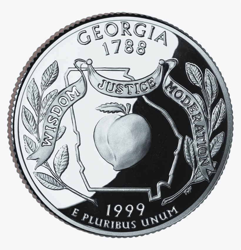Georgia Quarter - Georgia State Quarter PNG Image | Transparent PNG ...