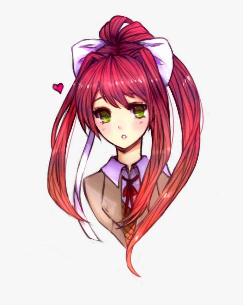 Monika Png Ddlc - Ddlc Monika Fanart PNG Image | Transparent PNG Free ...