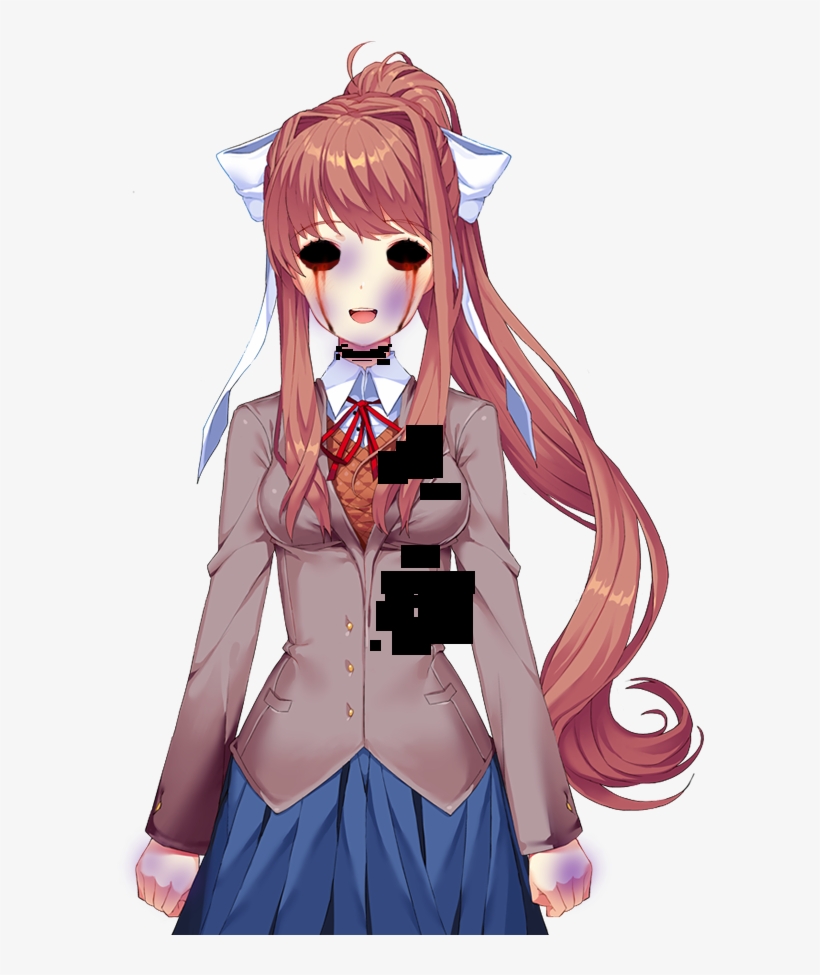 Edited Mediahorror Monika - Ddlc Anime PNG Image | Transparent PNG Free ...