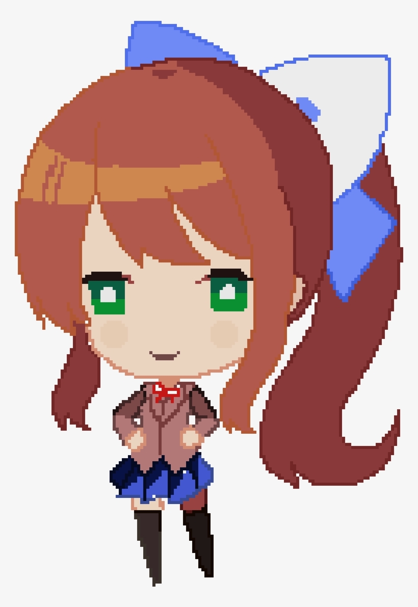 Monika Png Sprite Jpg Royalty Free Download - Doki Doki Literature Club Monika Sticker PNG Image ...