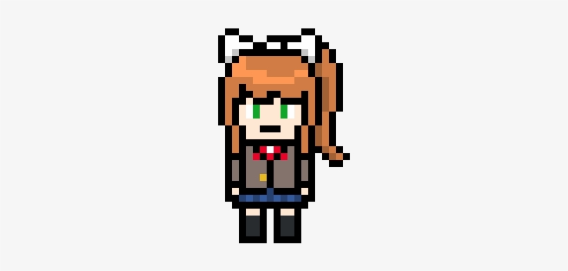 Download Monika - Pixel Art | Transparent PNG Download | SeekPNG