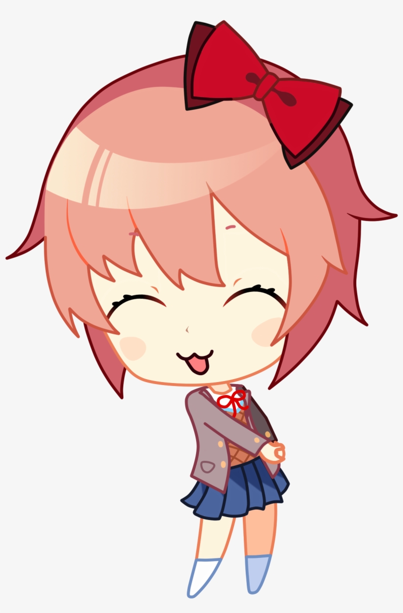 Delighted Cinnamon Bun Chibi - Doki Doki Literature Club Chibi Sayori ...