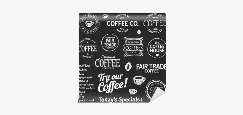 Coffee Text And Symbols - Chalkboard Menu Cafe Coffee PNG Image ...