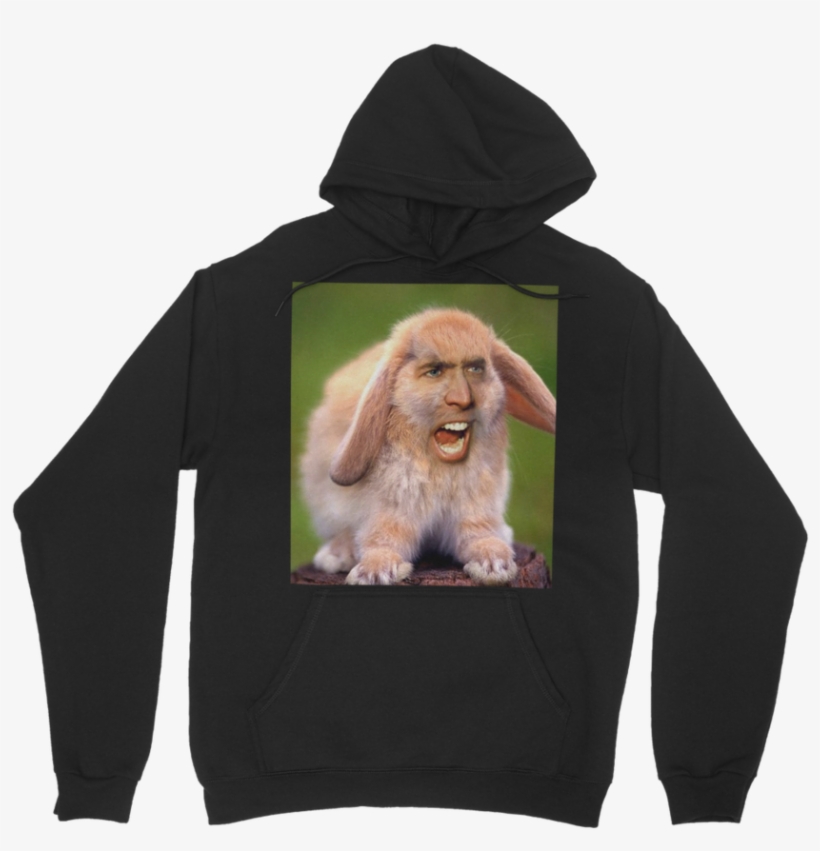 Download Nicolas Cage's Face On A Rabbit ﻿classic Adult Hoodie ...
