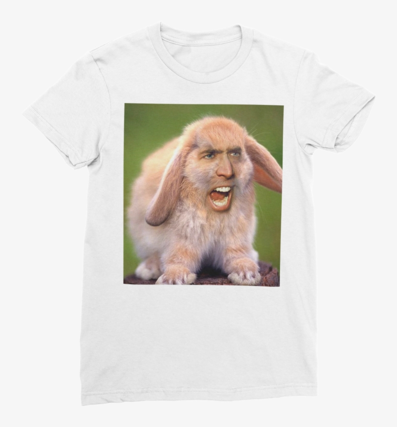 Nicolas Cage's Face On A Rabbit ﻿classic Women's - Decorative Square ...