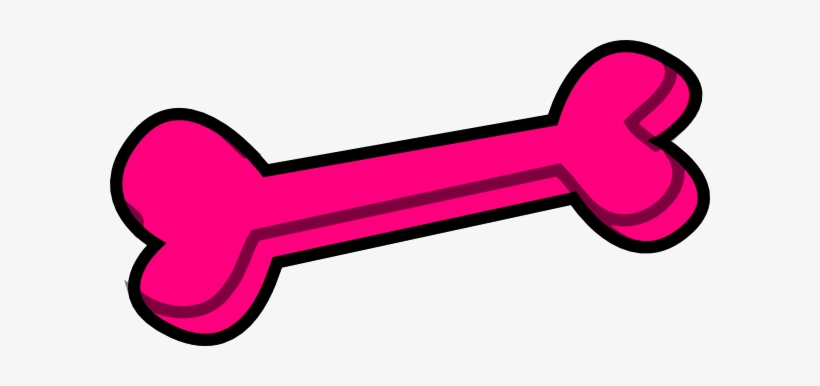 Dog Bone Pink Clip Art At Clker - Pink Dog Bone Clipart PNG Image ...