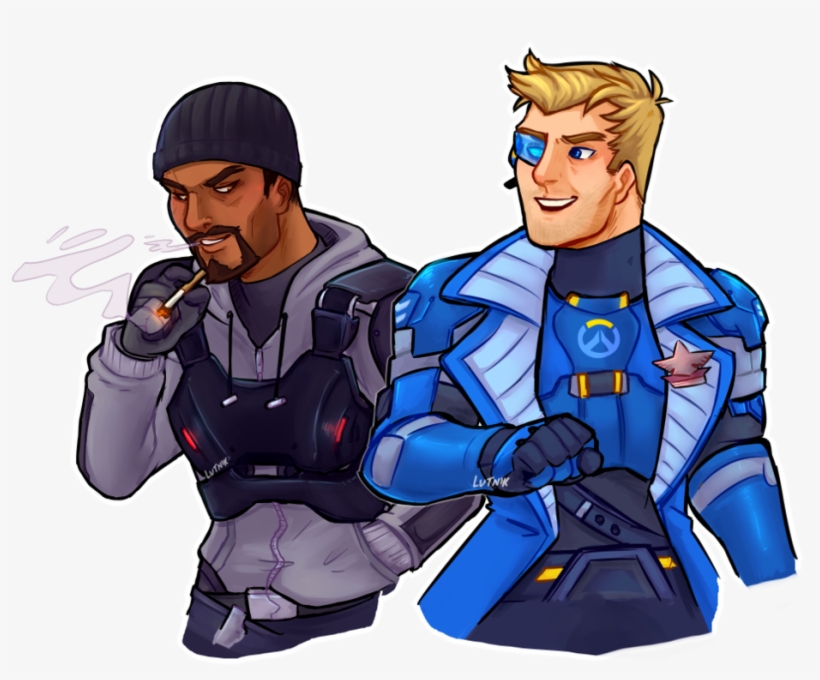 Soldier 76 Head Png - Soldier 76 And Reaper Young PNG Image ...