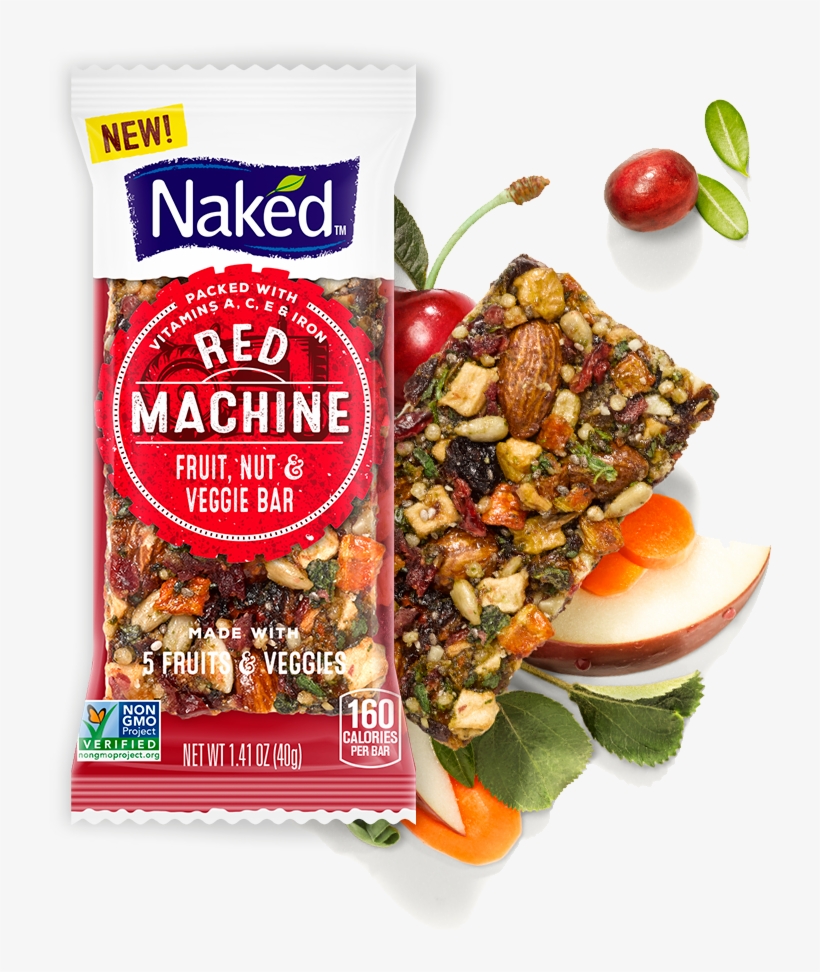 Fruit, Nut & Veggie Bar - Naked Red Machine Bars PNG Image ...