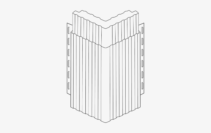 Fluted Corner Post - Line Art PNG Image | Transparent PNG Free Download ...