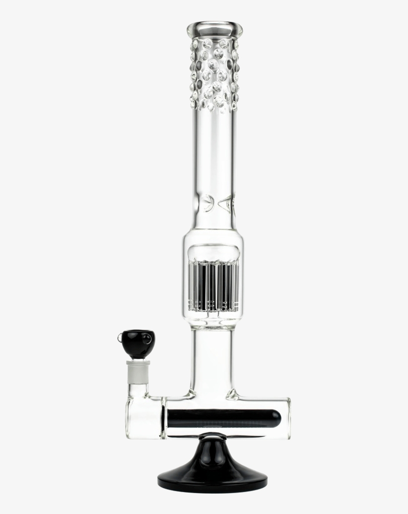 Stemless Inline Perc Glass Bong With Double Ring 18-arm - Straight Tube ...