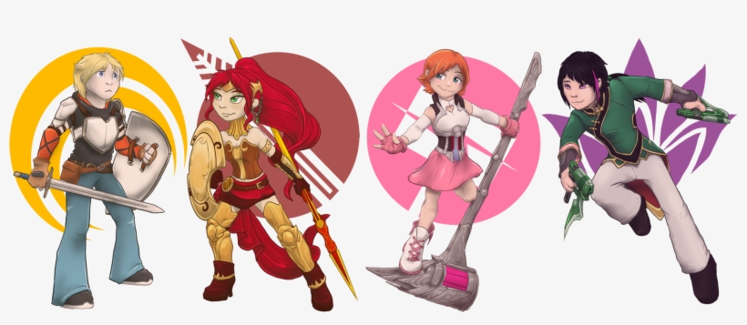 2105x823, Anband Drawing - Rwby Team Jnpr PNG Image | Transparent PNG ...