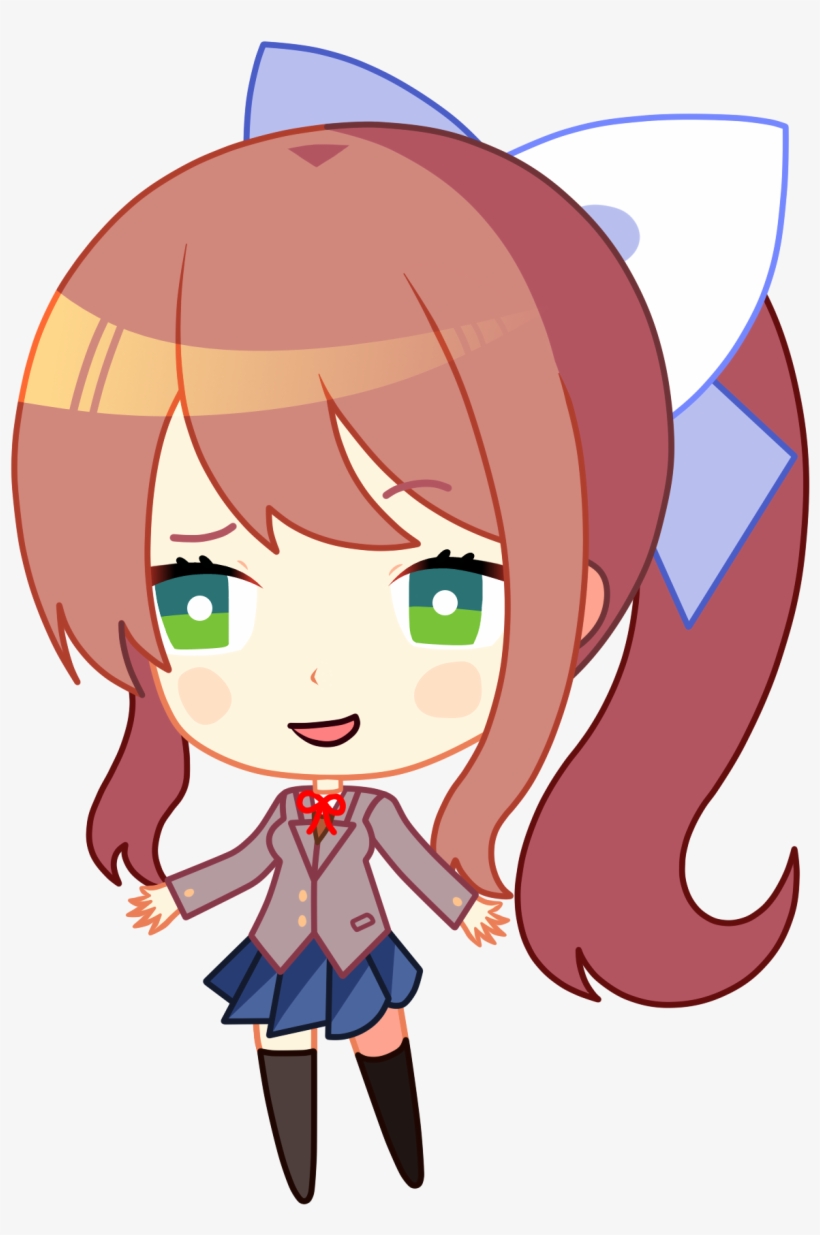 Oc Fanarttitle This - Doki Doki Monika Chibi PNG Image | Transparent ...