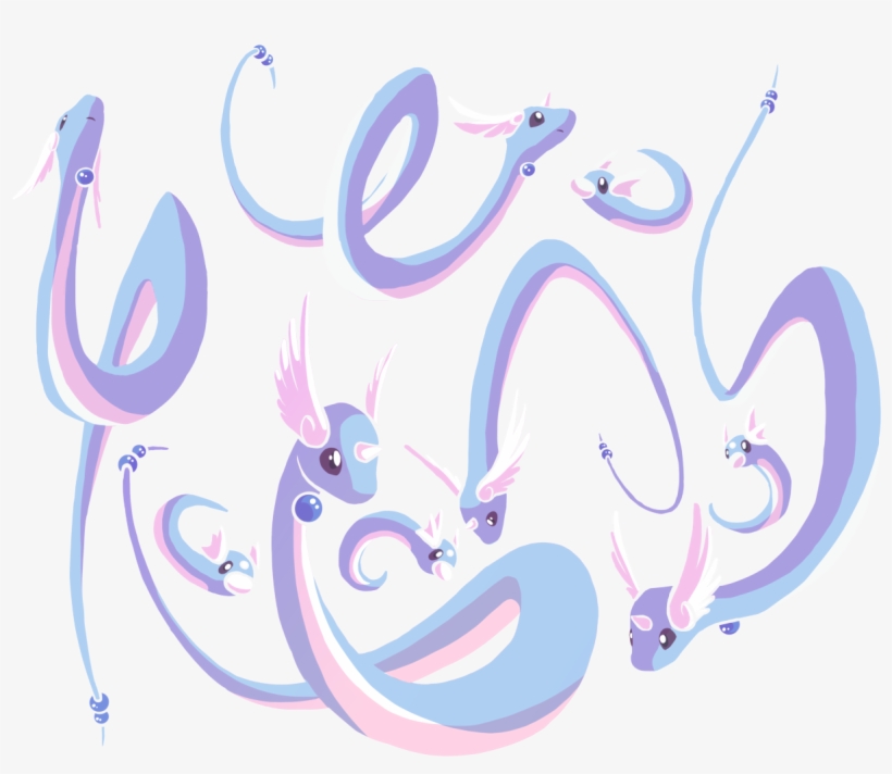 Pastel Noodle Dragons - Dragonair PNG Image | Transparent PNG Free ...