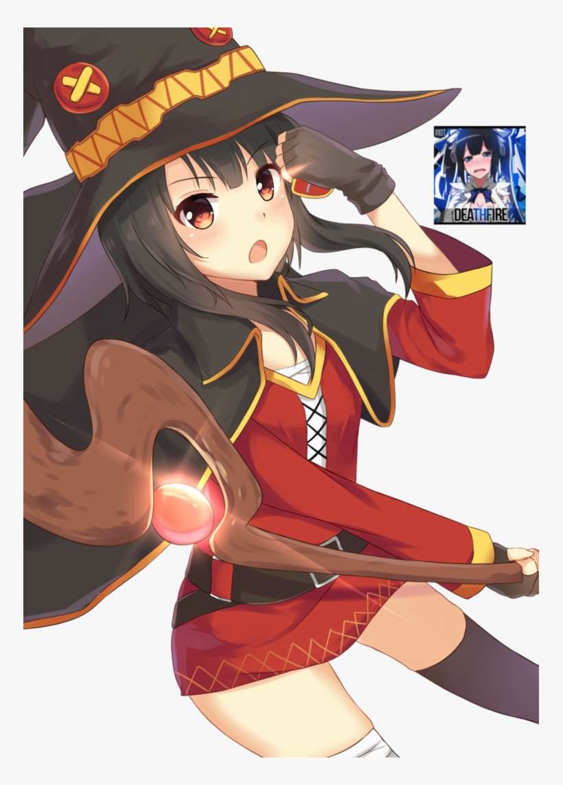 Render Megumin By Deathfireiot - Konosuba Megumin Render PNG Image ...