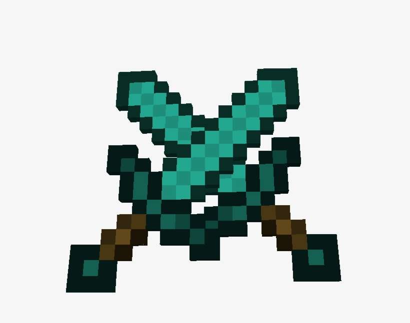 Download Minecraft Diamond Sword Transparent Background - Minecraft ...