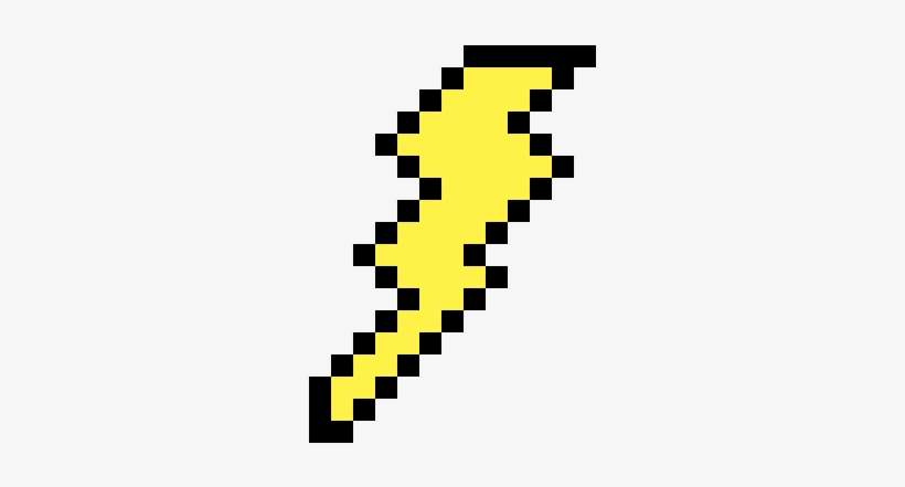 Download Lightning Bolt - Minecraft Magic Pixel Art | Transparent PNG ...