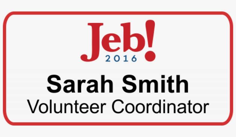 Jeb Bush Presidential Name Badge - Jeb Bush Tanktop Men PNG Image ...