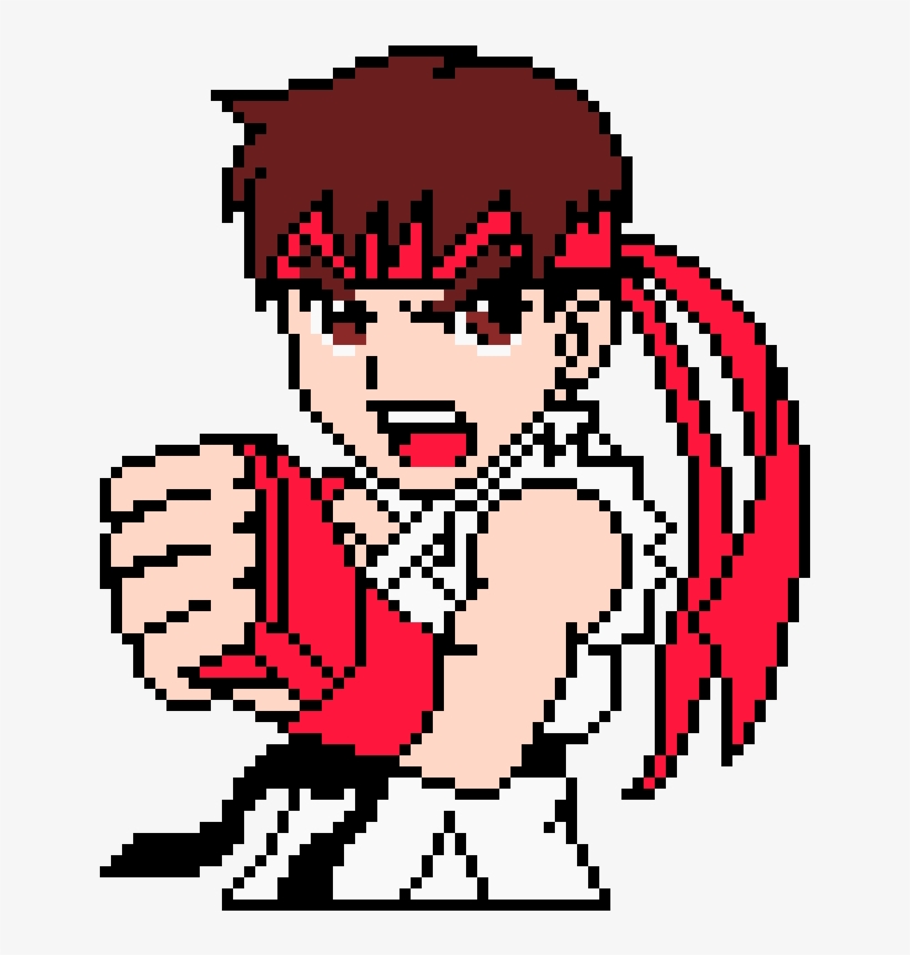 Download Mini Ryu - Pixel Art Ryu | Transparent PNG Download | SeekPNG