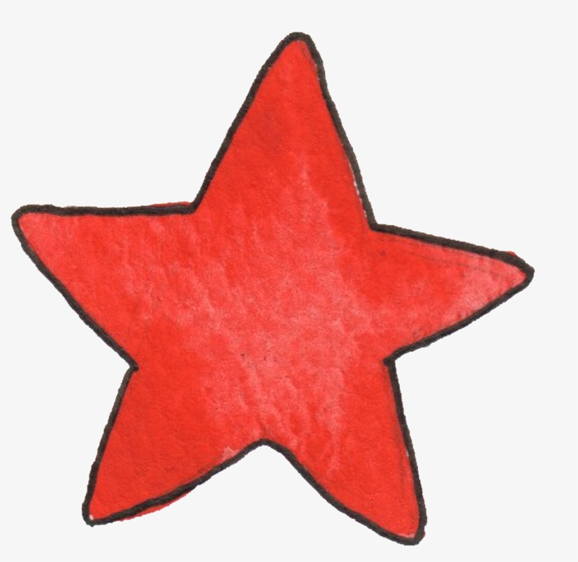 Estrella Roja Transparente Png Decorativo - Red Star Water Color PNG ...