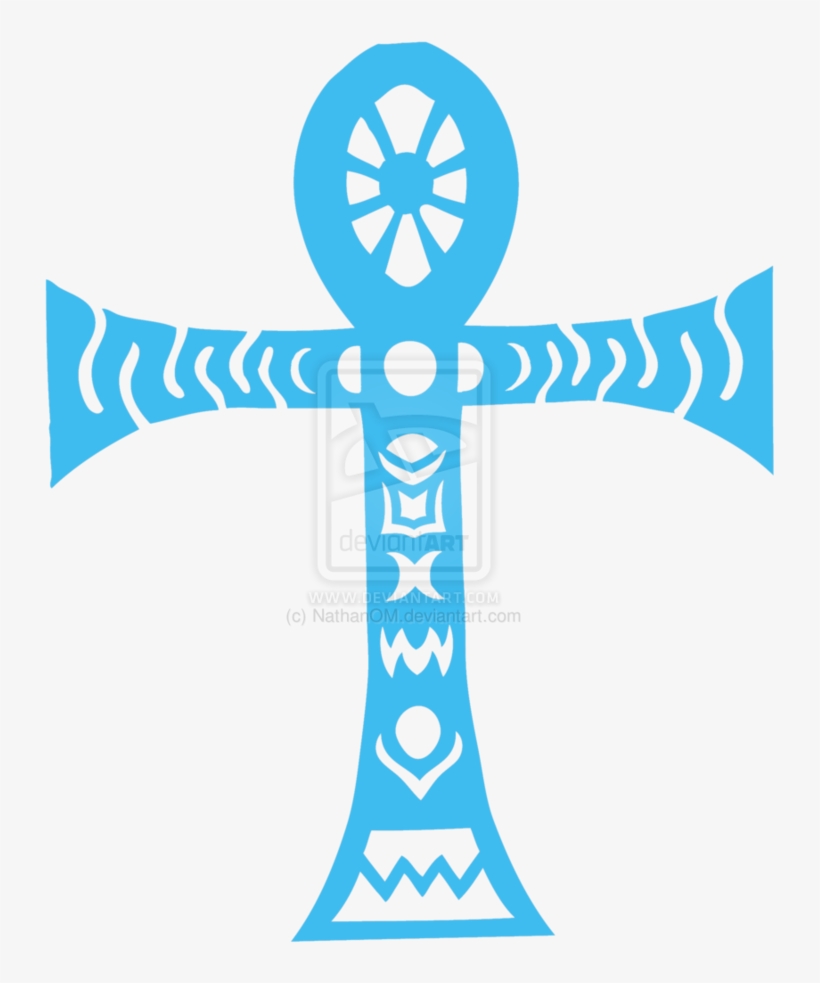 Blue Colored Ankh Tattoo Design - Blue PNG Image | Transparent PNG Free ...