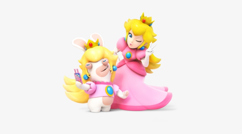 Mario Rabbids Kingdom Battle - Peach And Rabbid Peach PNG Image ...