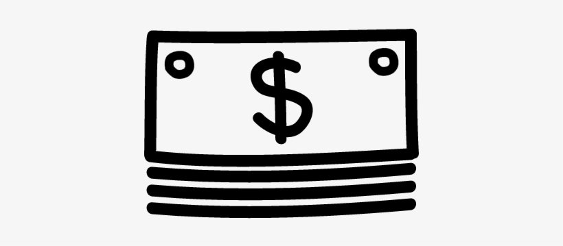 Download Money Stack Hand Drawn Outline Vector - Hand Drawn Money Note ...