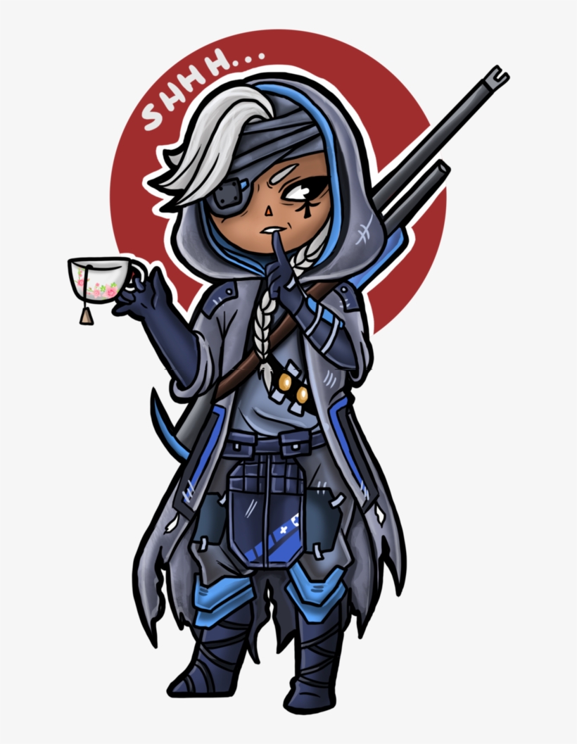 Chibi Ana Amari By Maddielea Soldier 76, Fandoms, Fan - Drawing PNG ...