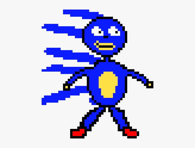 Sanic - Pixel Art PNG Image | Transparent PNG Free Download on SeekPNG