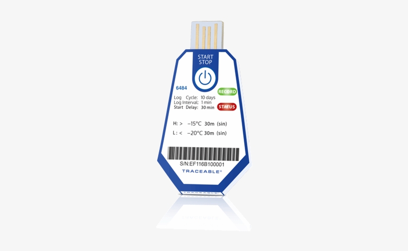 Traceableone™ Single-use Datalogging Thermometer - Data Logger PNG ...