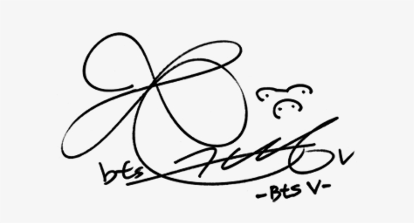 Download Signature Of Kim Taehyung - Bts V Signature | Transparent PNG ...